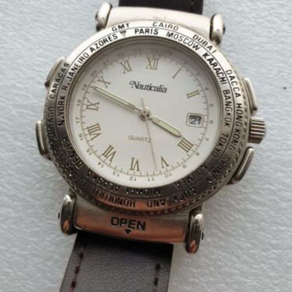 Mens NAUTICALIA Compass/World Time Watch | WatchCharts Marketplace