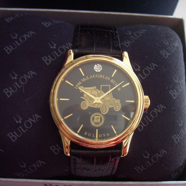GENERAL MOTORS CANADA BULOVA WATCH 1908 MCLAUGHLIN BUICK NEW IN BOX ...