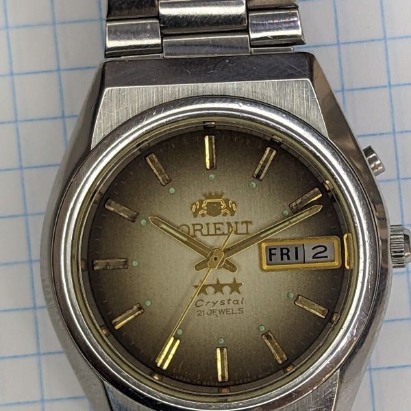 Orient Automatic 21 jewels Japan Men Wrist Watch Crystal Mechanical ...