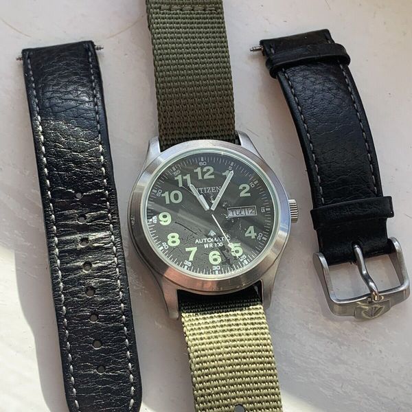 Mens Citizen Promaster Automatic Field Pilot Watch 8200 40mm Day Date ...