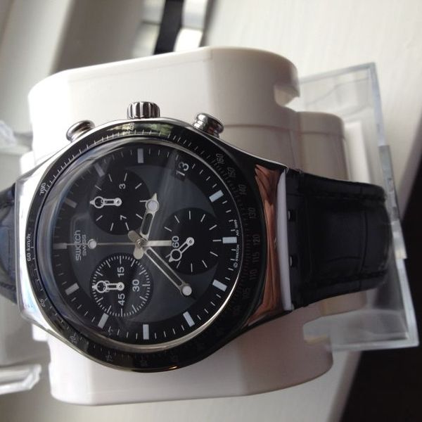 FS: now $120, $135 Swatch Windfall Chronograph Stainless Steel + Black ...