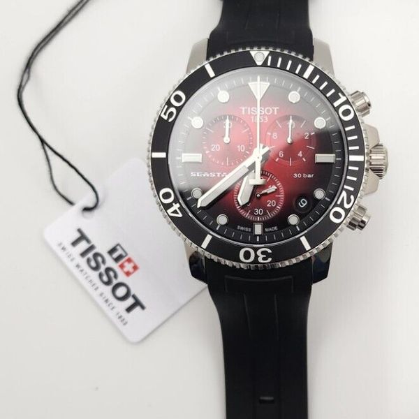 Tissot Seastar Red Gradient Dial Watch - T120.417.17.421.00 ...