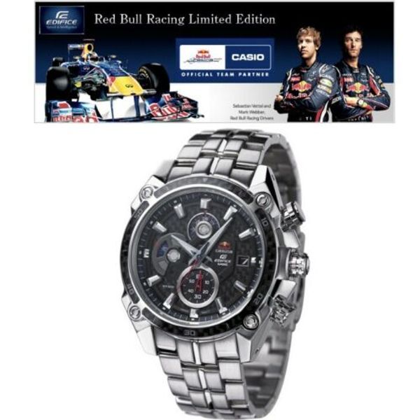 RARE NEW CASIO Edifice Limited Edition RED BULL Racing EFE-504-RBSP Men ...