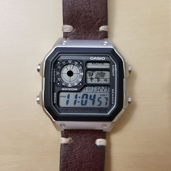 Bond Casio AE1200 "Casio Royale" Modified with Custom Leather Strap ...