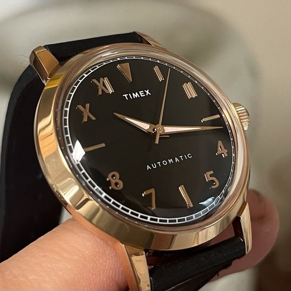 Timex Marlin 40mm Black & Rose Gold California Dial - Mod - Handwinding ...