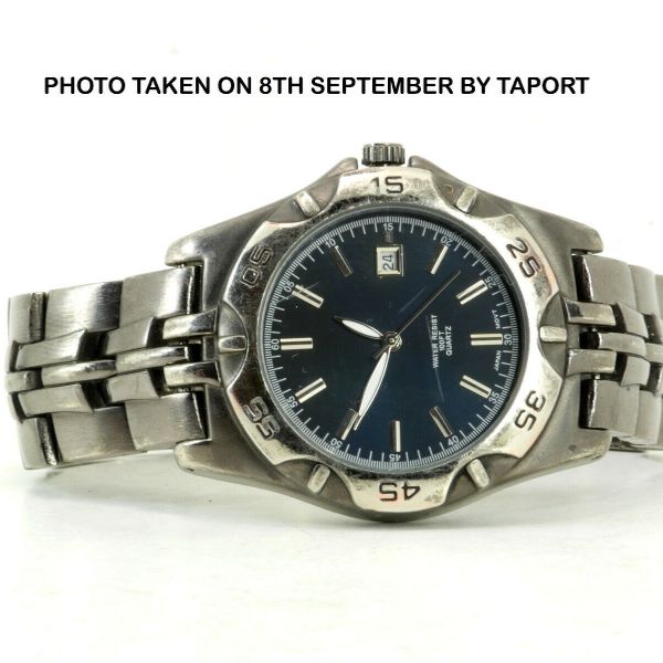 Puritan PUR60552W Quartz Date Adjustable Water resistant 100ft GUNMETAL ...