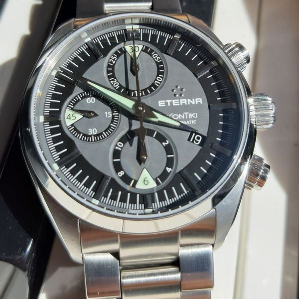 Eterna Kontiki Automatic Chronograph Full set only 2 month old EU DE price drop | WatchCharts ...