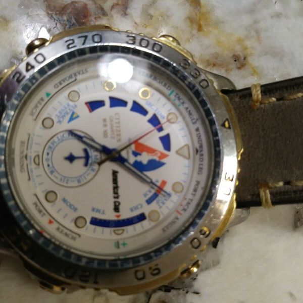 1992 Citizen America's Cup Yacht Men's Multi-Function Watch 41mm ...