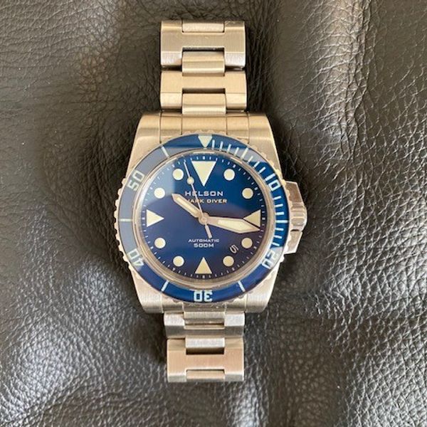 FS: Helson Shark Diver 40 Blue Dial / Miyota | WatchCharts Marketplace