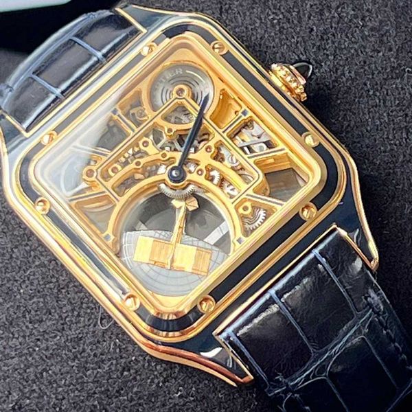 FS: Cartier WHSA0031 Santos-Dumont micro-rotor skeleton watch large ...