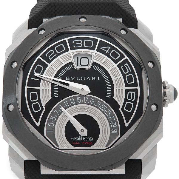 [BVLGARI] Bvlgari "Gerald Genta Octo Biretro" OBR.Y.1C/BGO43BSCVDBR Men's automatic winding 6 ...