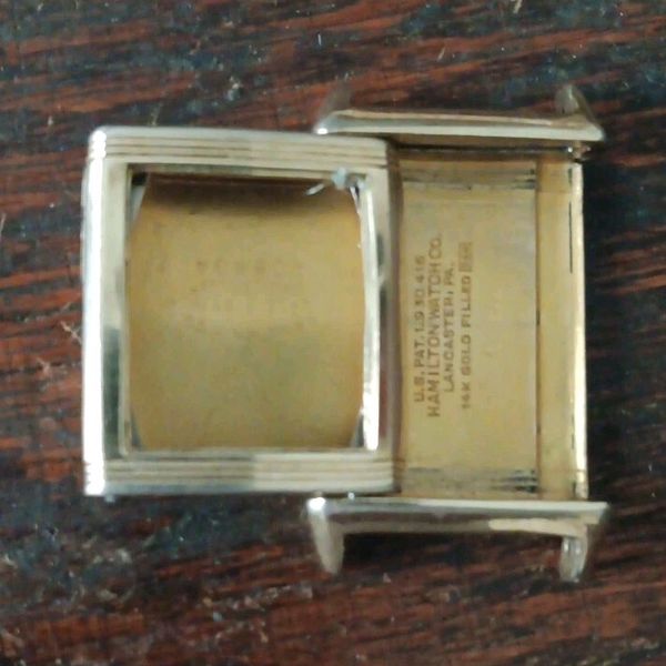 VINTAGE ORIGINAL HAMILTON REVERSO WATCH ! CASE ONLY ! GOLD FILLED NO ...