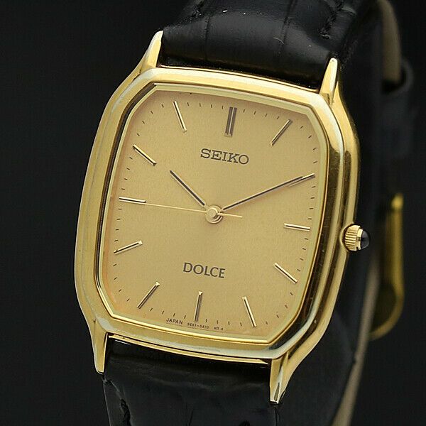 Seiko Dolce 5E61-5A10 Exceline Gold Dial Quartz Authentic Men's Watch | WatchCharts
