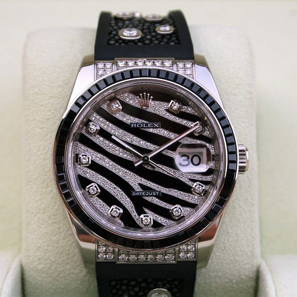 FS: Rolex 116199 Datejust Diamond Black Sapphire Royal Black Zebra ...
