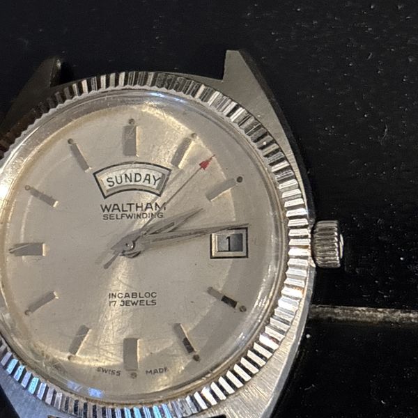 Vtg.Men's Waltham Self-winding 17 Jewel Incabloc Day Date 2nd Hand Moves No Work | WatchCharts ...
