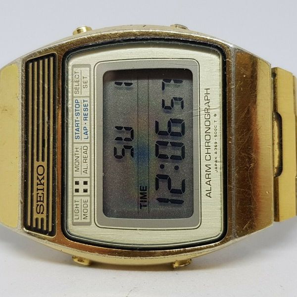 Vintage SEIKO A359-5010 Digital GP Genuine Bracelet Watch(spares or ...