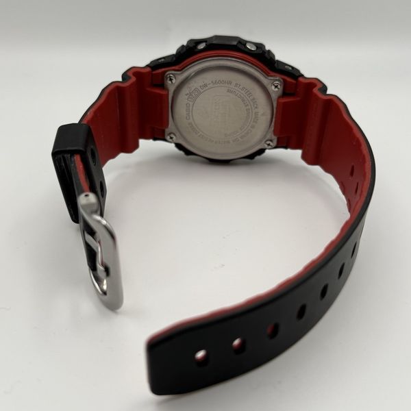Casio G-Shock Core Black & Red Rubber Display Watch DW-5600UHR-1ER ...