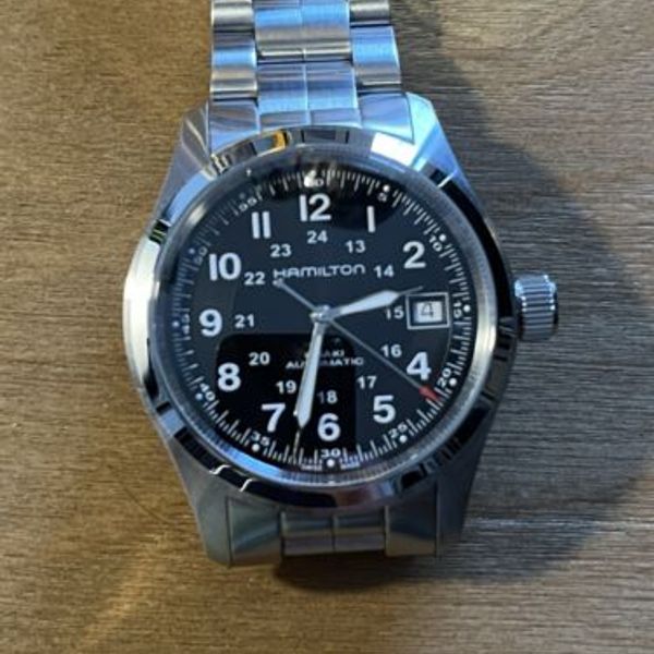 HAMILTON KHAKI FIELD 38MM BLACK DIAL AUTOMATIC WATCH H70455133 ...