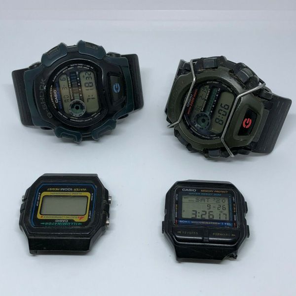 Lot of 4 Vintage CASIO Watches DW-004 DB-150 W-741 - AS IS - See ...