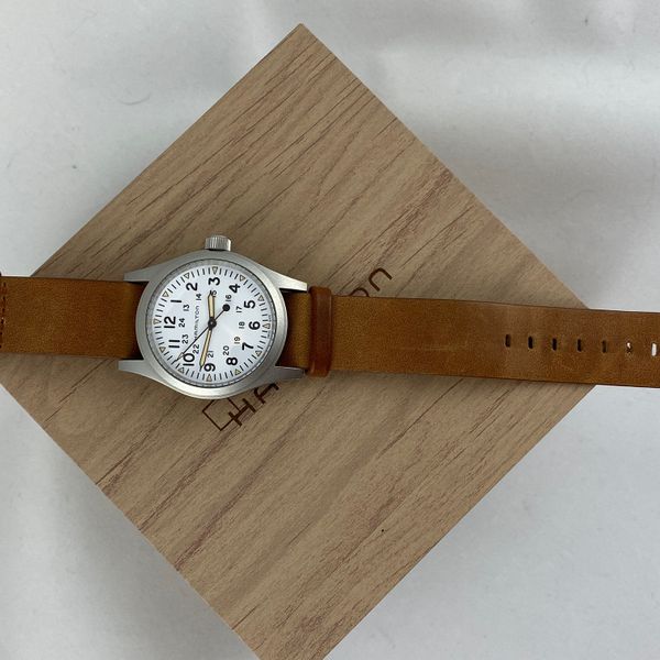 FS: Hamilton Khaki Field Mechanical 38mm White Dial H69439511 ...