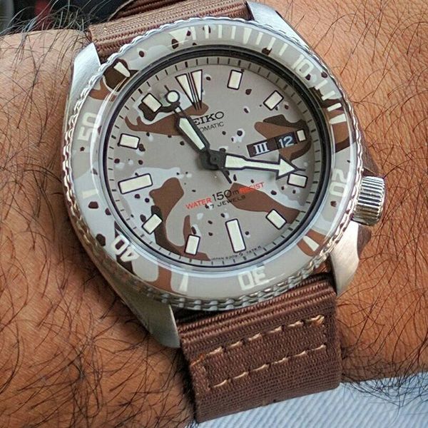 FS: Seiko 7002 Desert Storm mod | WatchCharts Marketplace