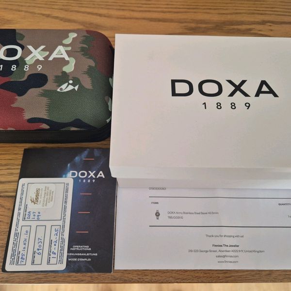 DOXA Army Stainless Steel Bezel Date Automatic Watch 42.5mm ...