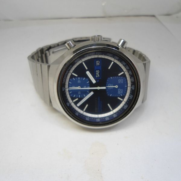 VINTAGE SEIKO 6138-8030 JOHN PLAYER SPECIAL BLUE DIAL CHRONOGRAPH ...