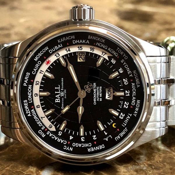 FS: Ball Trainmaster World Time GM1020D-S1CAJ-BK New in Box Unworn ...
