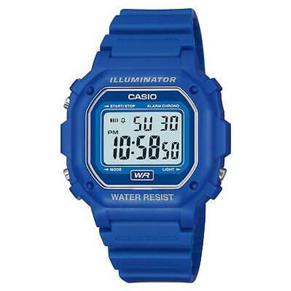 Casio Light Blue 50m Unisex Digital Multifunction Sports Watch F-108WH ...
