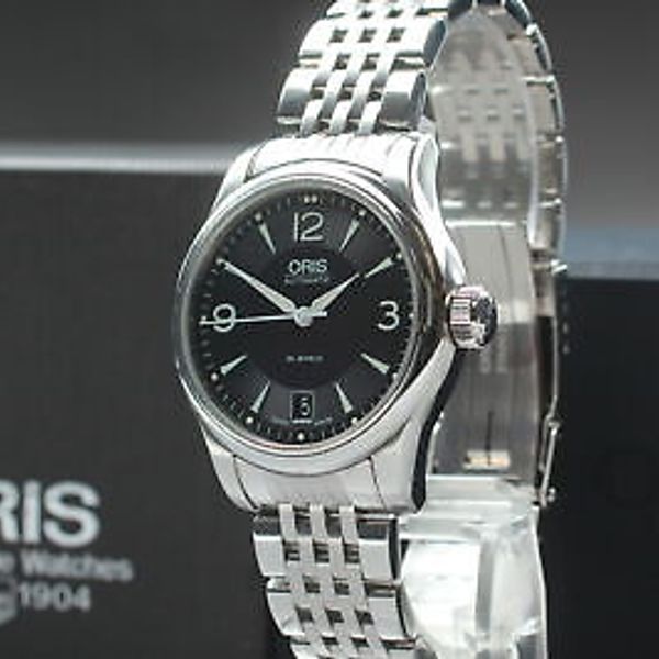 [ Box, Paper ] ORIS Classic 7578 Date Black Dial Automatic Mens Watch ...