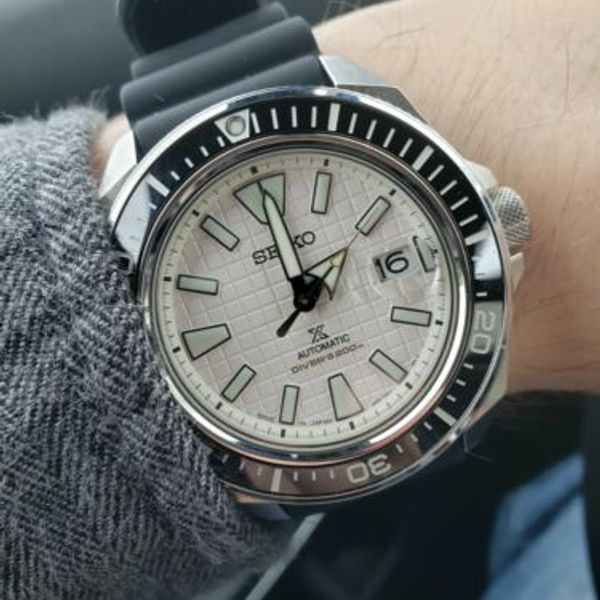 Seiko Automatic Prospex King Samurai White Dial Divers Men's Watch ...