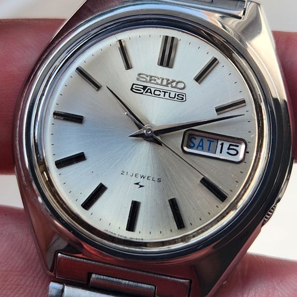 Vintage 1970, SILVER SEIKO 5ACTUS, Men's Auto Watch, 7019-8010 JDM | WatchCharts Marketplace