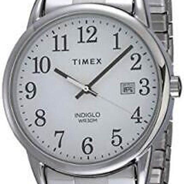 Timex Men's TW2R58400 Easy Reader 38mm Silver-Tone Stainless Steel ...