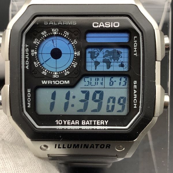Casio AE-1200 Blue Gradient Filter And Hydromod | WatchCharts Marketplace