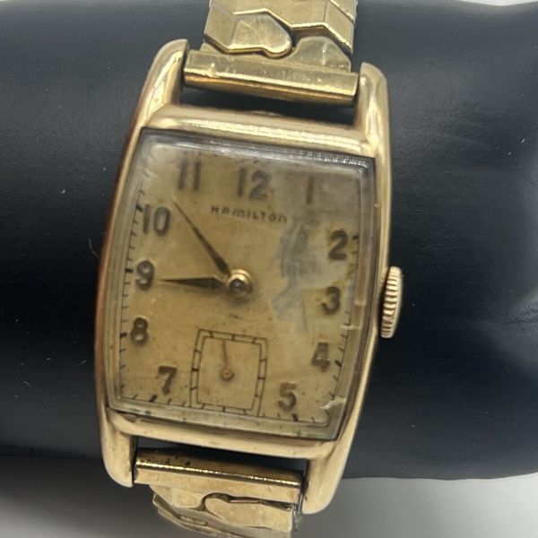 Vintage Hamilton Dennis Cal. 980 17-Jewel 10K Gold-Filled Wristwatch ...