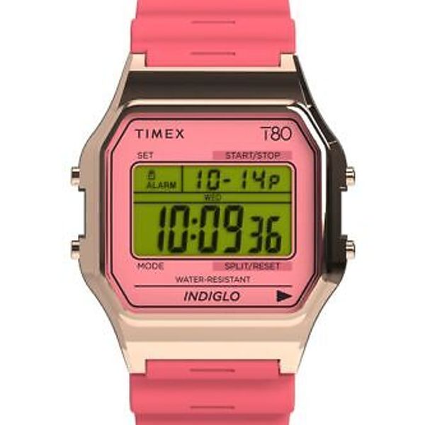 Timex Pink Womens Digital Watch T80 TW2W44000 | WatchCharts Marketplace