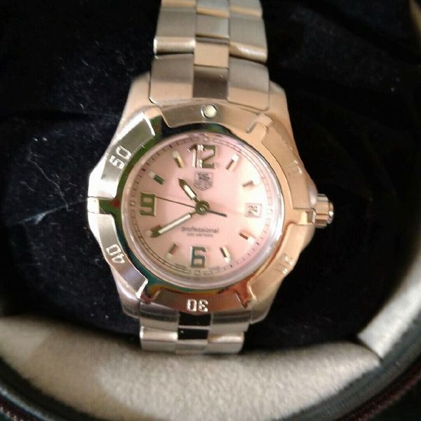 Tag Heuer Aquaracer Pink Dial Analog Quartz Watch Woman's Authentic ...