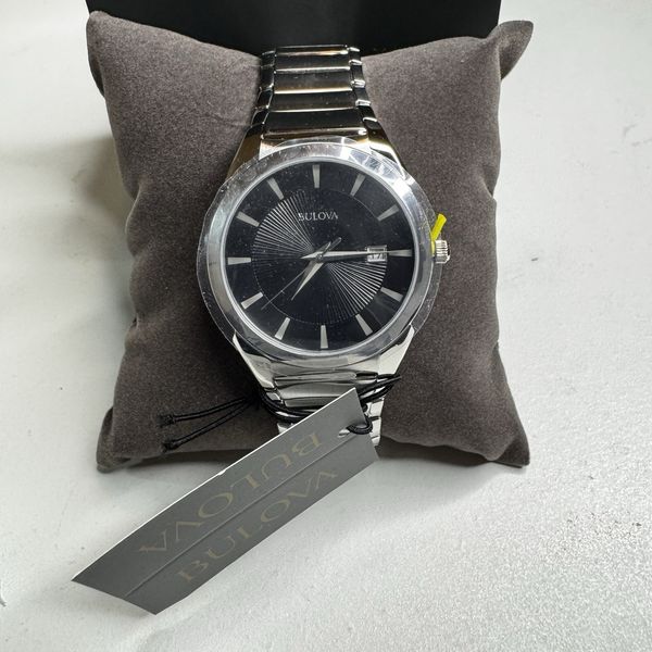 BULOVA Black Dial CLASSIC 38mm Stainless Steel Men's Watch - 96B149 ...