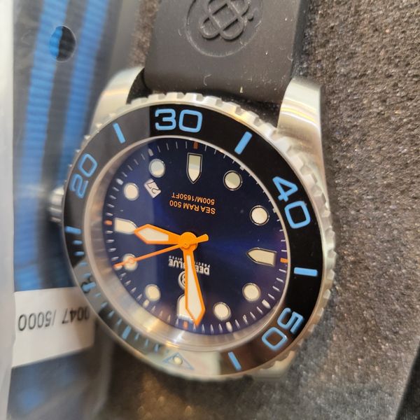 MEN'S WRIST WATCH DEEP BLUE SEA RAM 500 SAPPHIRE CRYSTAL 0047/5000 DATE ...