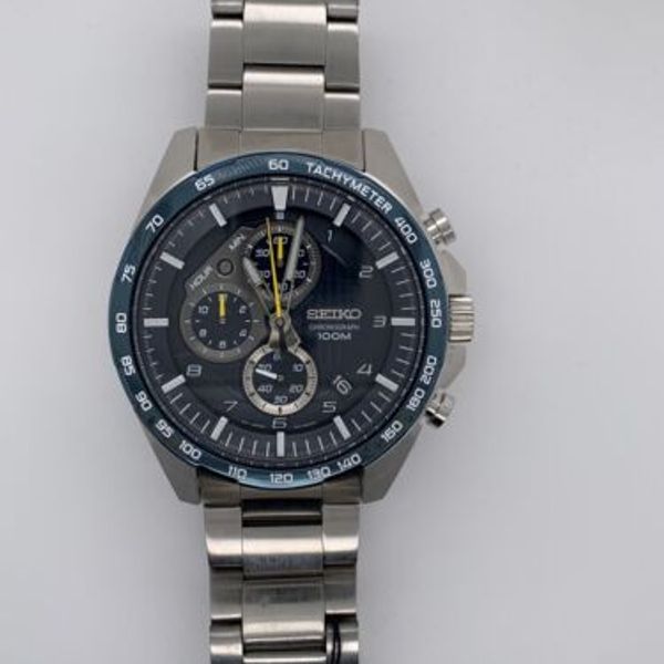 Seiko Men's Motosports Chronograph Quartz Stainless Steel Watch SSB321 ...