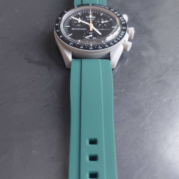 Omega x Swatch Watch With Army Green Silicone | WatchCharts Marketplace