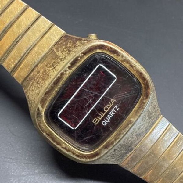 VINTAGE Bulova Quartz N7 Red Led Digital Watch | WatchCharts Marketplace