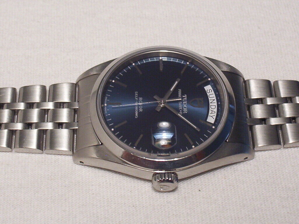 TUDOR PRINCE DATE DAY REF.76200 AUTOMATIC, BLUE DIAL, ORIGINAL BRACELET ...