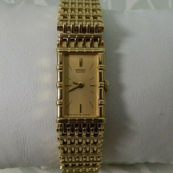 VINTAGE SEIKO Gold Plated Ladies Wristwatch 2E20 - 5070 UNTESTED ...