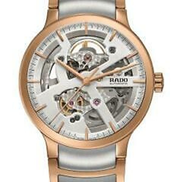 Rado Centrix Automatic Silver Skeleton Dial Two-tone Men's 38mm Watch ...