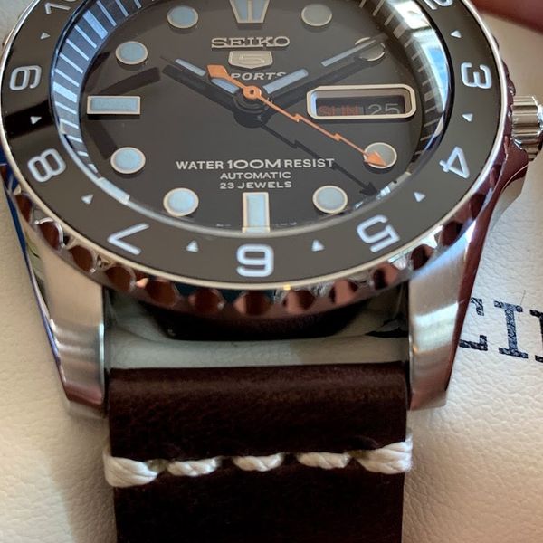 [WTS] Modified Seiko SNZF17K1 'Sea Urchin' w/Dual Time Ceramic Bezel ...