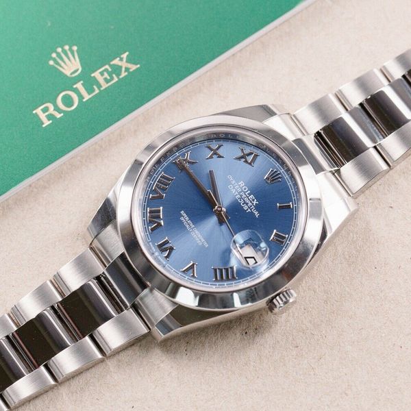 ROLEX Datejust 41 Azzurro Blue Oyster Perpetual 126300 Steel - Full Set ...