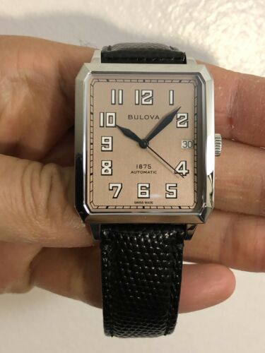 JOSEPH BULOVA BRETON LIMITED EDITION SWISS AUTOMATIC 96B331 SALMON DIAL ...