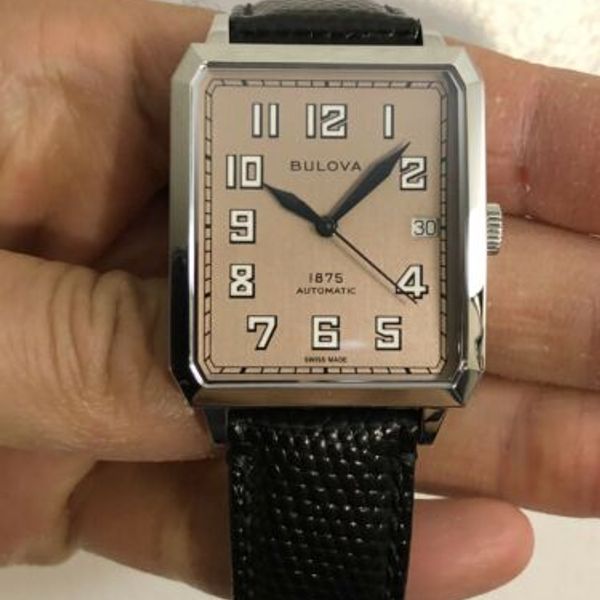 JOSEPH BULOVA BRETON LIMITED EDITION SWISS AUTOMATIC 96B331 SALMON DIAL ...