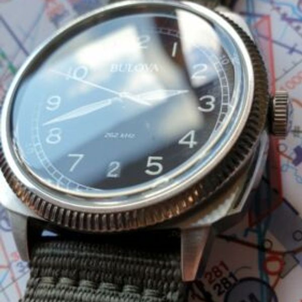 Bulova Military Ultra High Frequency Quartz Mens Watch 96B229 ...